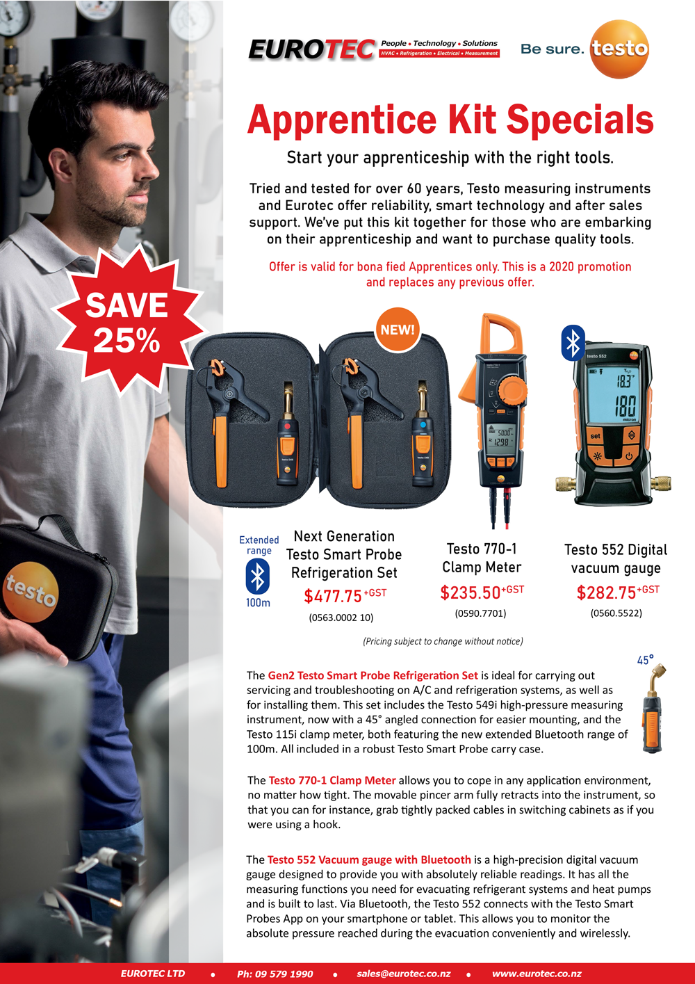 Testo Apprentice Kit Specials - Eurotec